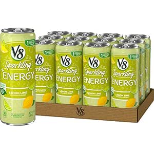 Amazon.com : V8 Sparkling +Energy, Healthy Energy Drink, Natural Energy ...