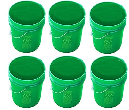 5 Gallon Green Buckets Six (6) Pack | Plastic in Saudi Arabia | Whizz ...