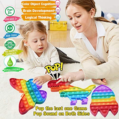 [50 Pcs] Fidget Toy Pack, EMOCCI Poppers Fidget Toy Set Box, Figitsss ...