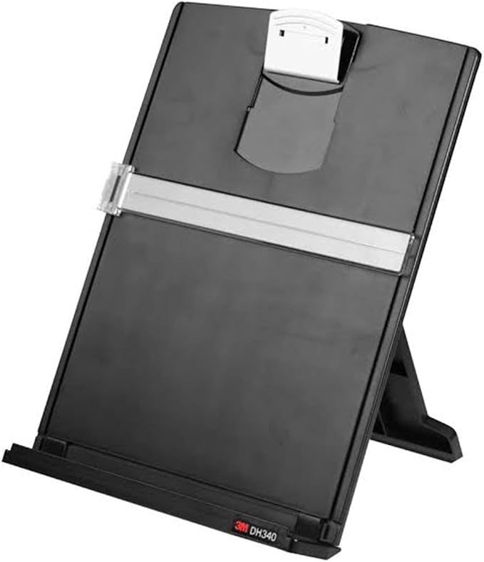 3M Ergonomic Document Holder, 12" Wide, 150 Sheet Capacity, Skid Free ...