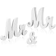 Amazon.com: Berlune Mr and Mr Sign for Wedding Table, Gay Men Wedding ...