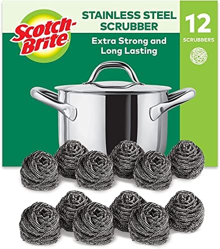 Scotch-Brite Stainless Steel Metal Spiral Scrub Sponge, 12 pieces/pack ...