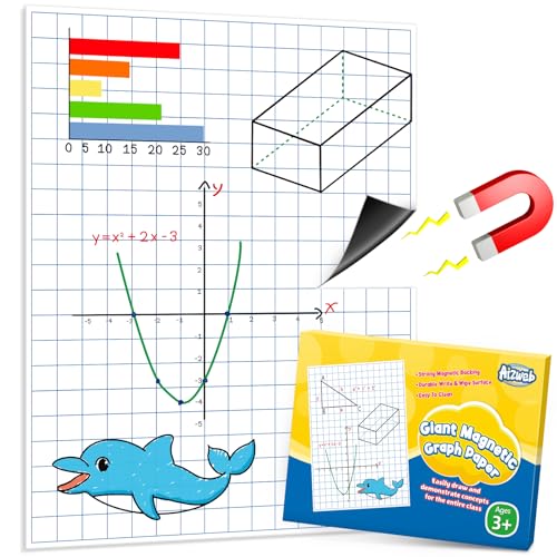 Aizweb Giant Magnetic Graph Paper,Dry Erase Grid Paper Graphing Paper ...