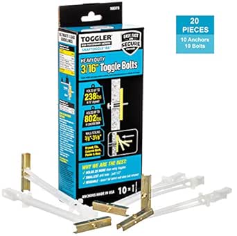 TOGGLER SNAPTOGGLE BA Toggle Anchor with Bolts, Zinc-Plated Steel ...