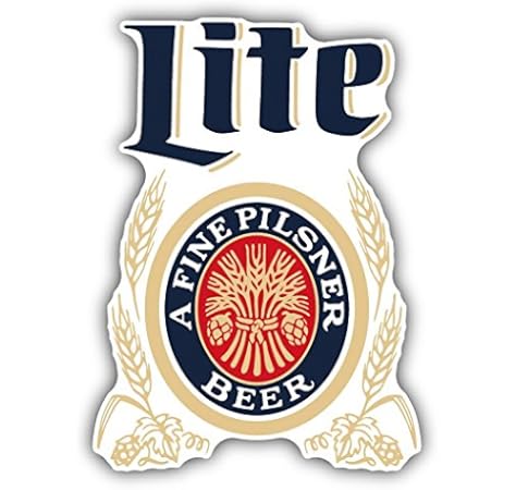 full color Miller Lite Vinyl Sticker Decal 18" Miller Collectibles ...