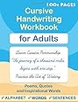 Cursive handwriting workbook for Adults: Learn to write in Cursive ...