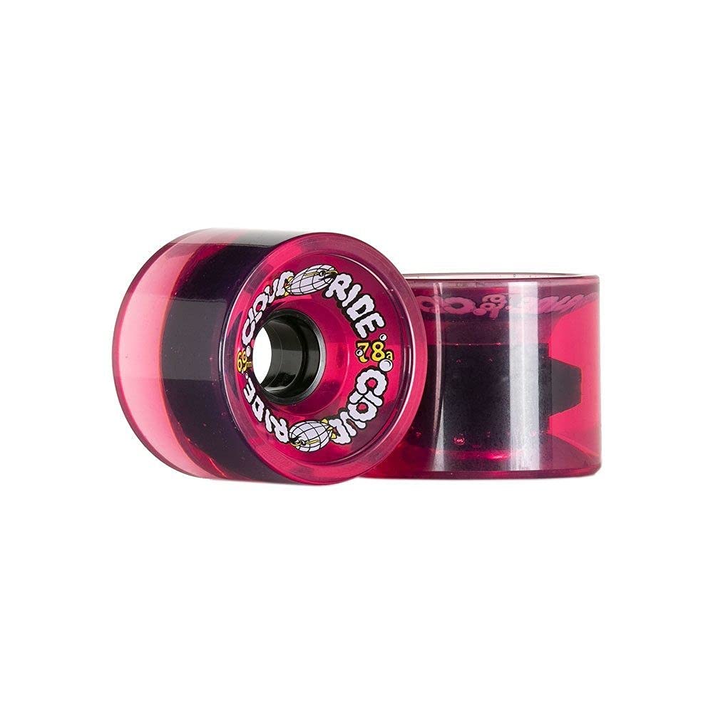 Cloud Ride! Wheels Cruiser 69mm 78A Longboard Wheels, Clear Pink for ...