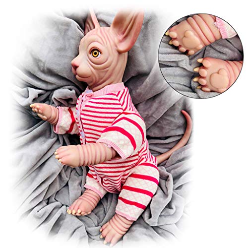 Buy TINGSHOP Reborn Baby Doll - 48Cm Sphynx Cat Limb Mold Realistic Cat ...