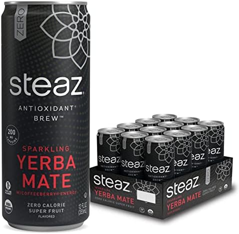 Steaz Energy Sparkling Yerba Mate with Coffeeberry Fruit - 12 Pack, 12 ...