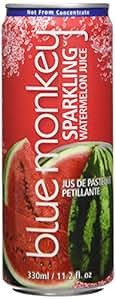 Amazon.com : Blue Monkey Sparkling 55% Watermelon Juice, 11.2 Fluid ...
