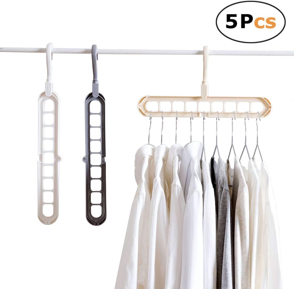 S-Lifeeling 5pcs Wardrobe Space Saver Magic Clothes Closet Storage ...