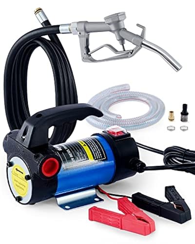 Orion Motor Tech Diesel Transfer Pump, 12 Volt Fuel Pump with Nozzle ...