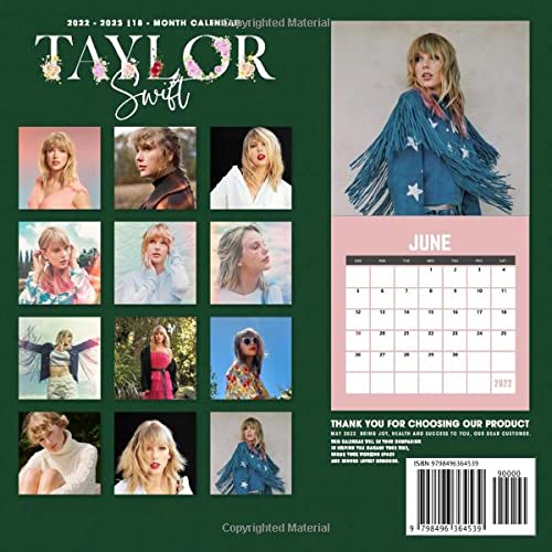 Taylor Swift 2022 Calendar: Taylor Swift Calendar 2022-2023,Taylor ...