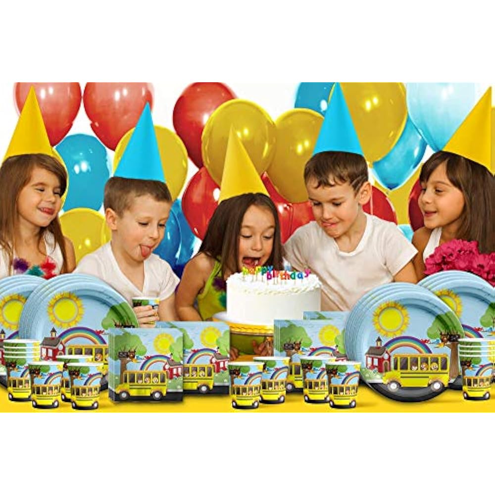 Party Packs School Bus Birthday Supplies Set Plates Napkins Cups party-packs-school-bus-birthday-supplies-set-plates-napkins-cups