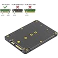 Amazon.com: GODSHARK M.2 Adapter to 2.5 SATA Enclosure, B & M Key SATA Based NGFF SSD Converter ...