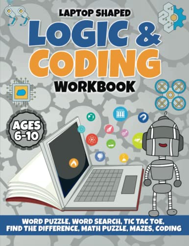Mua Laptop Shaped Logic & Coding Workbook: STEM for Kids Ages 6-10, Coding Unplugged, Word ...