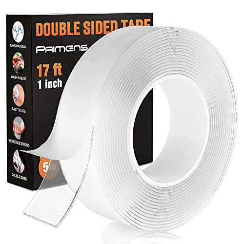 Primens Double Sided Tape Heavy Duty, Multipurpose Removable Tape Transparent Wall Mounting Tape ...