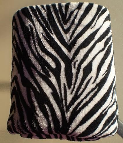 Zebra Print Large Super Soft Warm Fluffy Fleece Throw or Twin Blanket ...