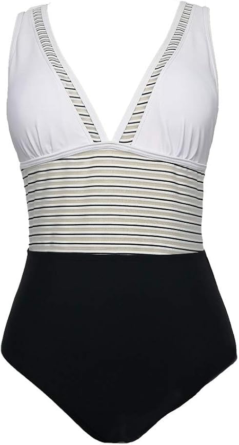 Cxhdaodan Einteiliger Badeanzug Sexy Konservativ Farblich Eng ...