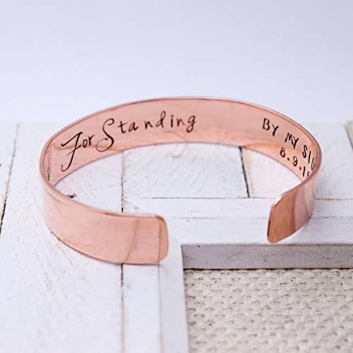 Amazon.com: Personalized Hand Stamped Copper Cuff Bracelet - Love it ...