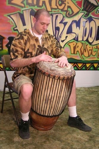 Africa Heartwood Project African Conga Drum - Hand Carved Solid ...