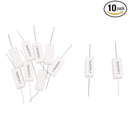5 x 330 Ohm 5% 10W Watt Wirewound Ceramic Cement Resistors White SODIAL ...