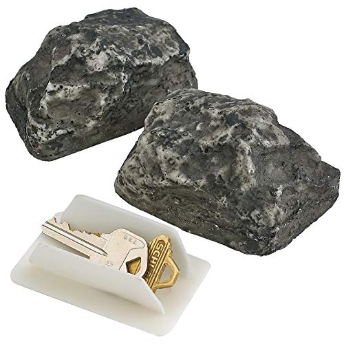 Katzco Hide a Spare Key Fake Rock - 2 Pack, Gray Camouflage Stone ...