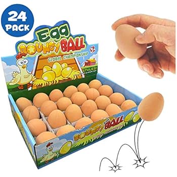 Amazon.com: Liberty Imports Bulk Set of 24 Pcs Bouncy Eggs Realistic Fake Rubber Bouncing Balls ...