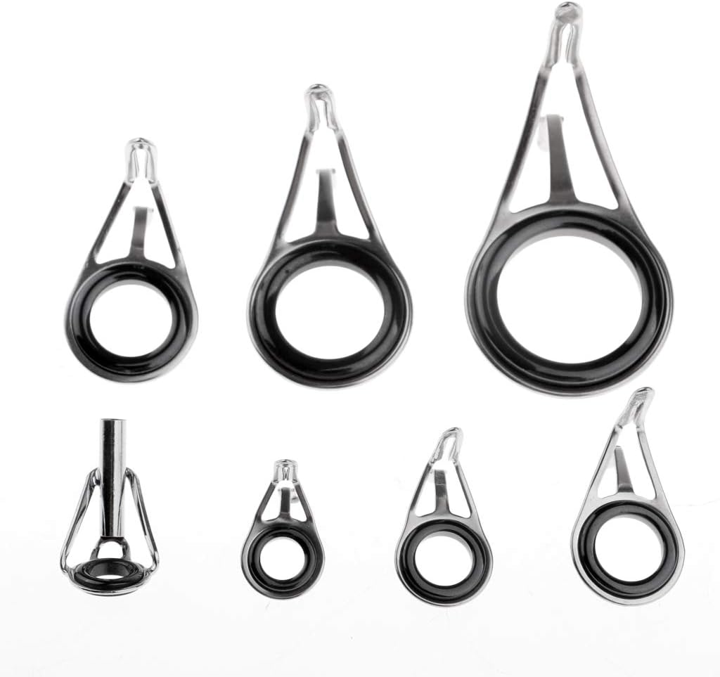 CUTICATE 7 x Angeln Führungsringe Rutenringe Spitzenring Set: Amazon.de ...