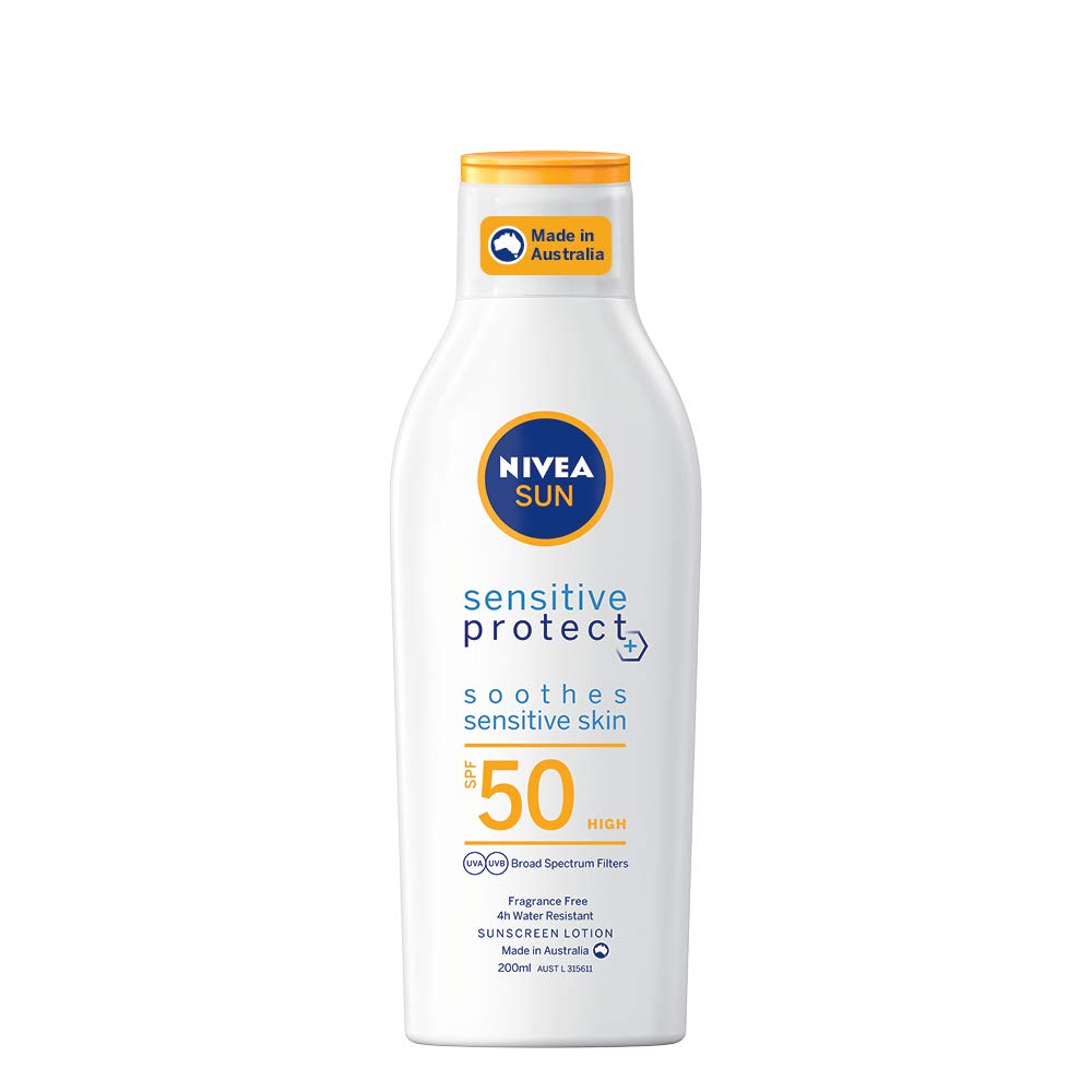 NIVEA SUN Sensitive Protect Moisturising 4 Hour Water Resistant ...