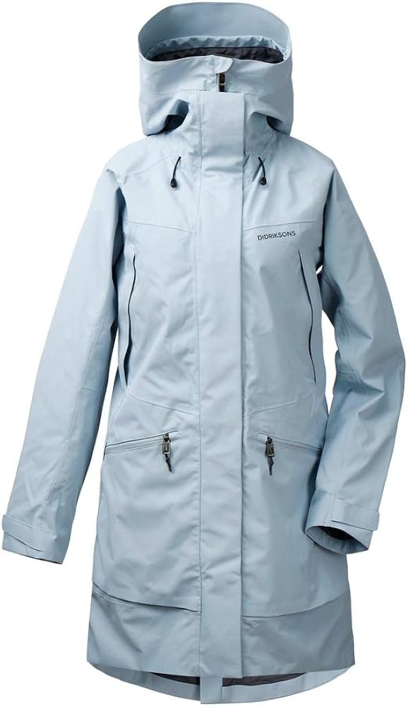 Didriksons W Ilma Parka Blue, Women's Rain Jacket, Size 34 - Colour ...
