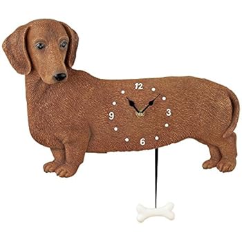 Amazon.com: Allen Designs Oscar (Dachshund) Dog Pendulum Clock: Home ...