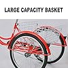 Knus Adult Tricycle Trikes,7 Speed 3-Wheel Bikes,26 Inch Wheels Cruiser ...