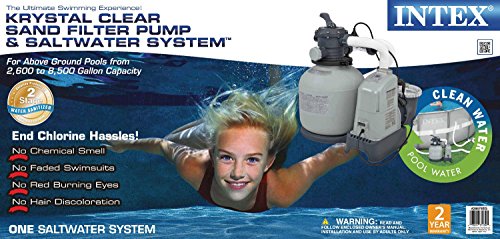 Buy Intex 28675EG 1600 GPH Saltwater System & Sand Filter Pump Swimming ...