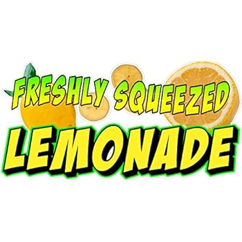 Fresh Squeezed Lemonade Lemon Ade 12" X 24" Food Truck Restaurant vinyl ...