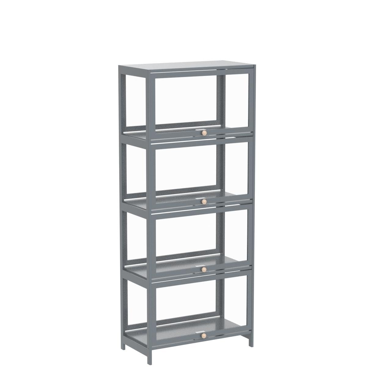 MoNiBloom 4-Tier Display Cabinet With Acrylic Doors - 55” Transparent ...