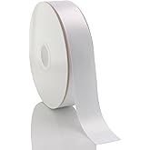 Amazon.com: Double Faced White Satin Ribbon: 3/8 Inch 100 Yards Roll