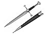 Medieval Sword Prop - Stainless Steel Short Sword with Sheath - 13.5 ...