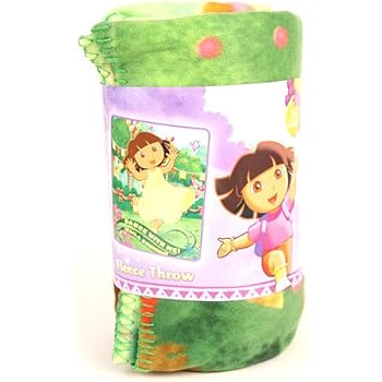 Amazon.com: Nick Jr Dora The Explorer & Boots Fleece Throw Blanket ...