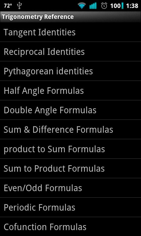 Trigonometry Reference:Amazon.com:Appstore for Android