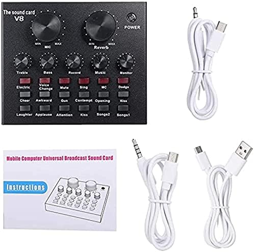 DMG Sound Card, V8 Sound Card with Effect Voice Changer, Mobile Phone ...