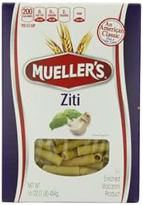 Amazon.com : Mueller's Ziti, 16-Ounce Boxes (Pack of 12) : Ziti Pasta ...