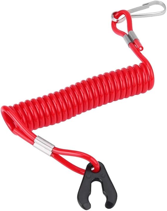 Engine Stop Lanyard Motor Rope Kill Safety Switch Key Lanyard, Plastic ...