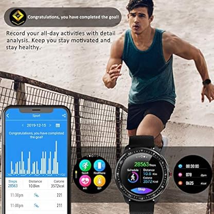 DoSmarter Fitness Watch, 1.3" Touchscreen Smart Watch with Heart Rate ...