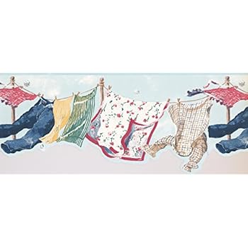 Laundry Line Wallpaper Border - - Amazon.com