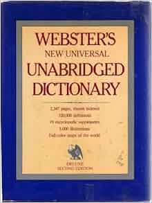 Webster's New Universal Unabridged Dictionary Deluxe 2nd Second Edition ...
