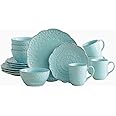Amazon.com | Pfaltzgraff Remembrance Dinnerware Set, 16 Piece, Green ...