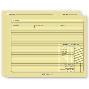 Amazon.com : ABC Expandable Job Folder File Jackets, Open Top, 12 x 10 ...
