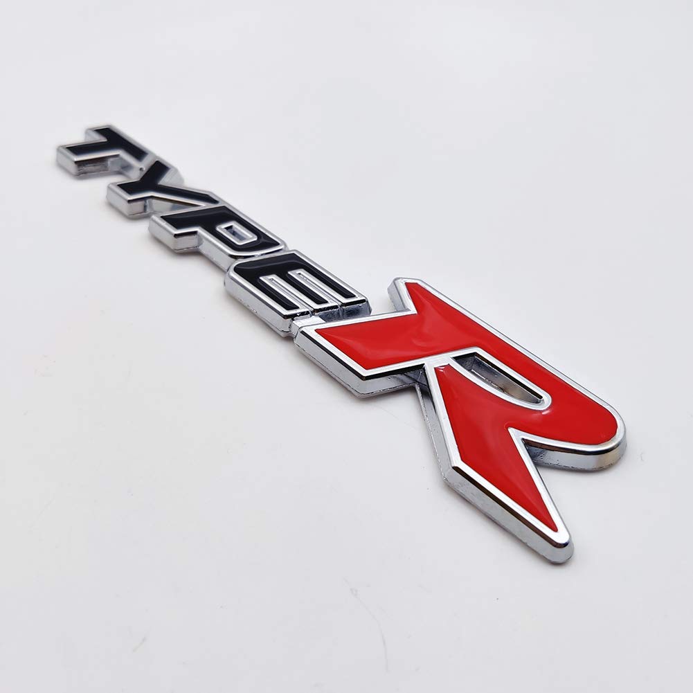 Chrome Metal Type-R Logo Car Emblem Premium 3D Racing Sport Badge Turbo ...