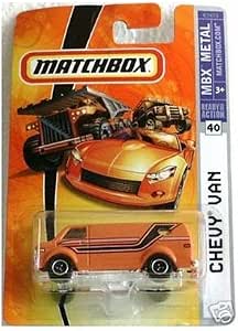 Amazon.com: Mattel Matchbox 2007 1:64 Scale Orange Chevy Van Die Cast ...